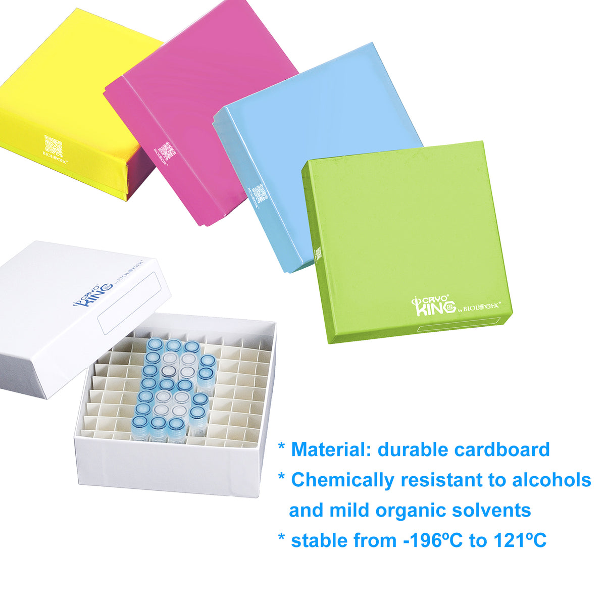 CryoKING 2 inch Cardboard Freezer Box, 81/100-well, 5 /Bag,20 Bags/Cas ...